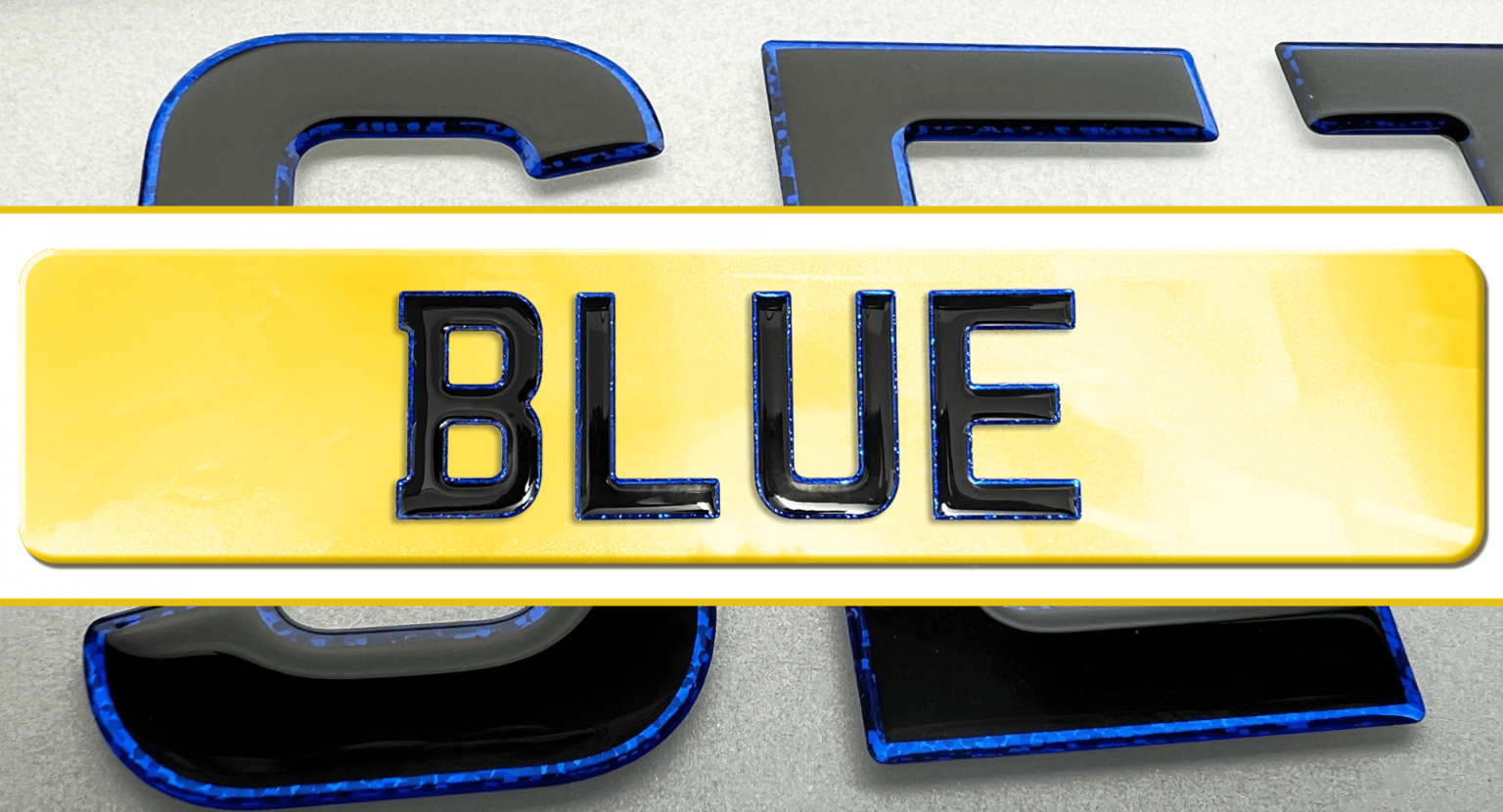 Blue Sparkle 350 pack - 3D Number Plate Letters - Wholesale plate ...