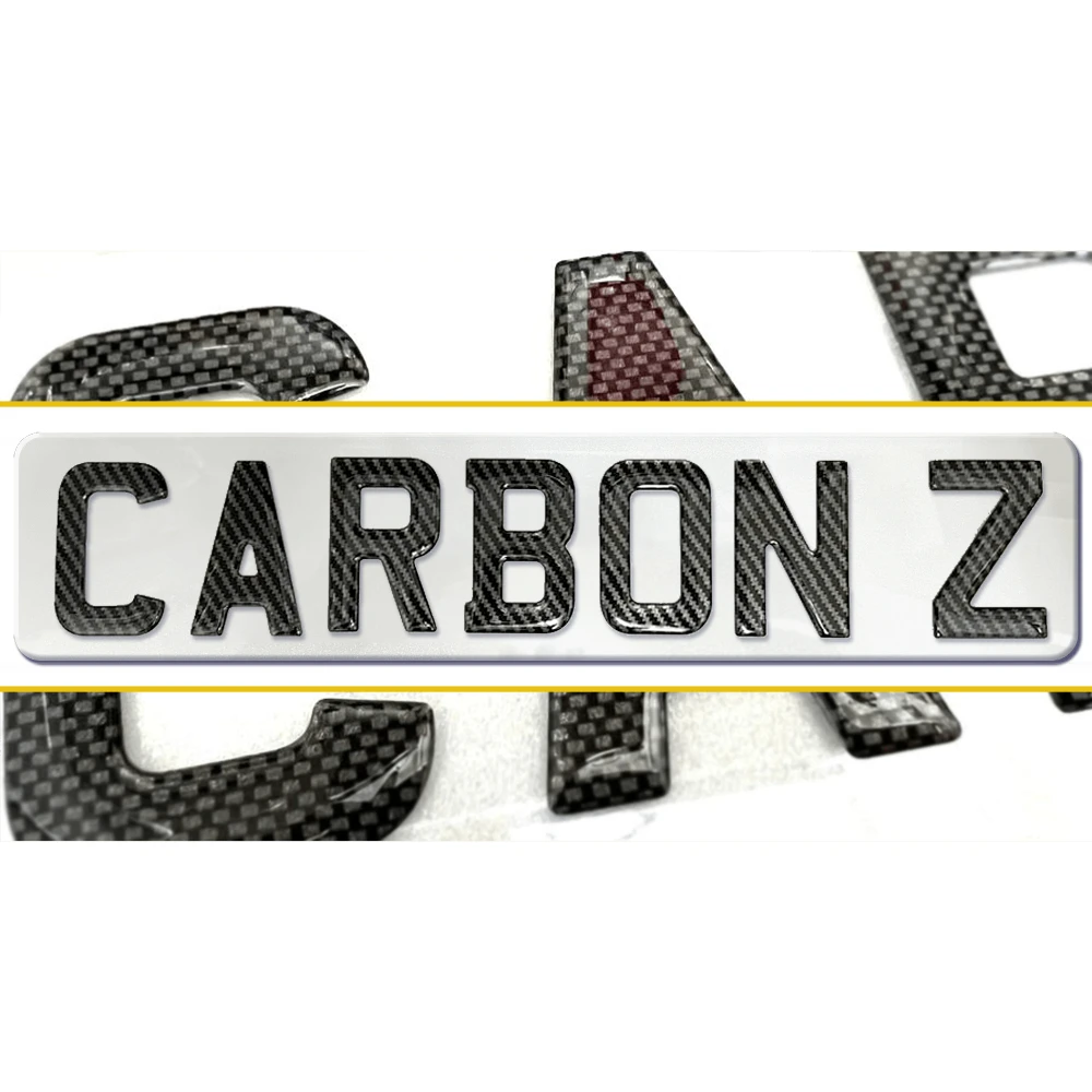 Zigzag Carbon - 3D Number Plate Letters - Wholesale plate digits - GB ...