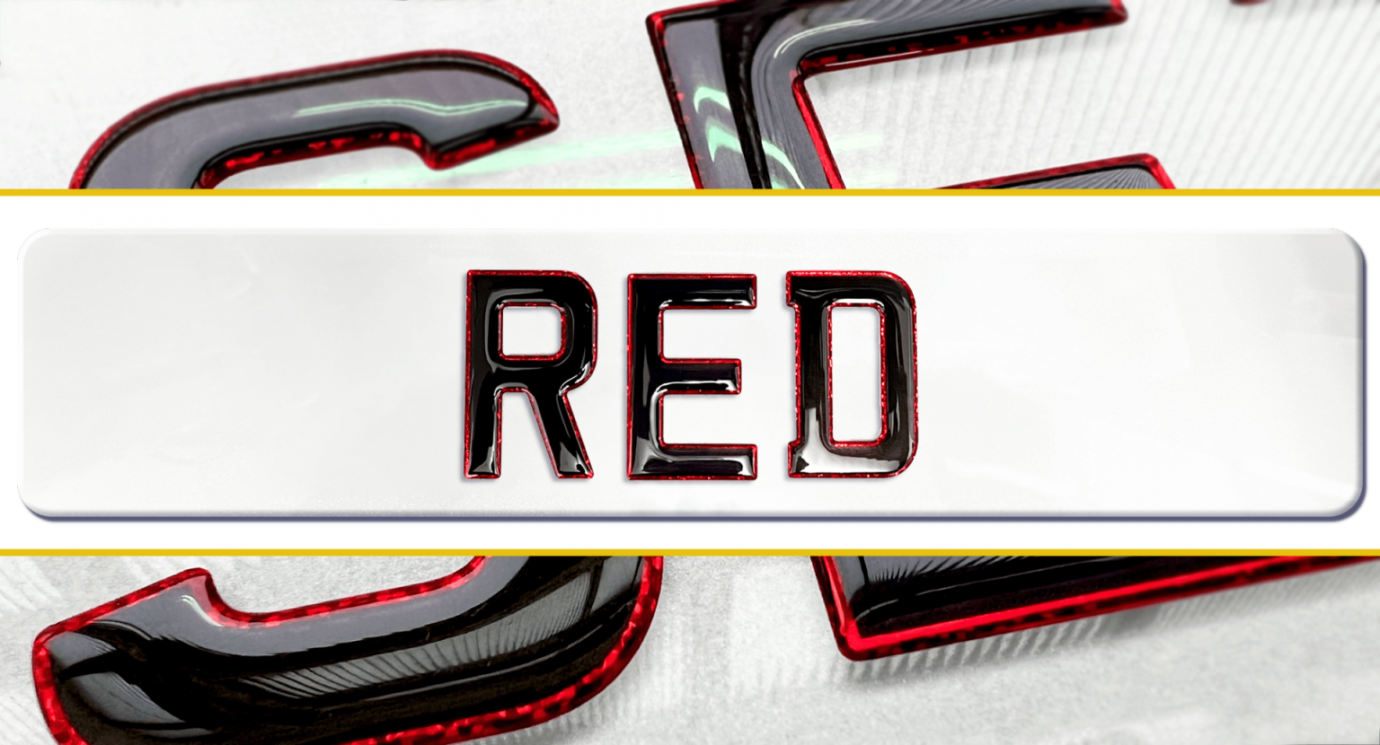 Red Sparkle 175 pack - 3D Number Plate Letters - Wholesale plate digits ...