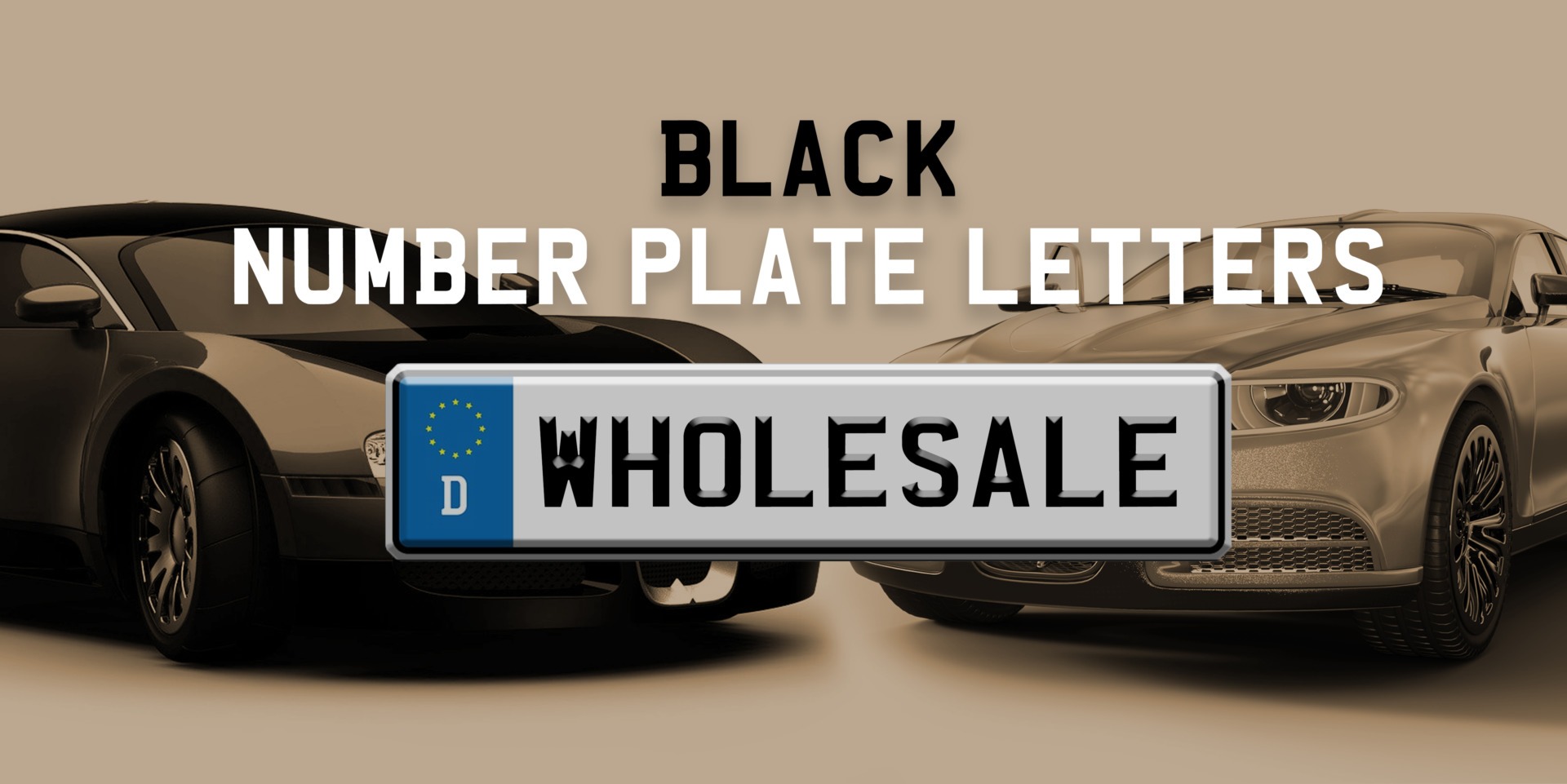 Black Number Plate Letters Wholesale - 3D Number Plate Letters ...